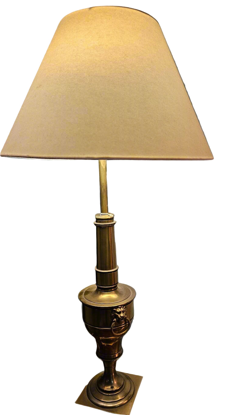 Stiffe Brass Table Lamp – Vintage Lighting with Lion Embellishments ...